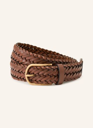 Tommy Hilfiger Flechtg&uuml;rtel Aus Leder braun
