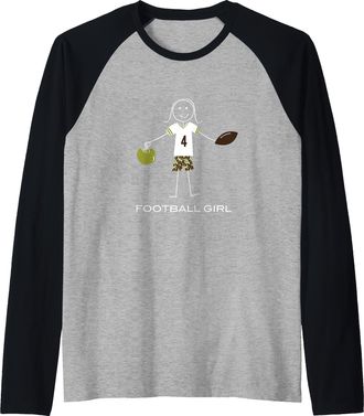 Whyitsme Design Lustiger Fu&szlig;ballspieler f&uuml;r Damen Raglan