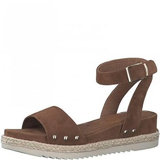 Tamaris Femme 1-1-28270-38 Sandale cale, Cognac, 40 EU