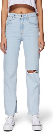 Mavi Barcelona Slit; Bleached Denim