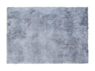 Vente-Unique Tapis Shaggy à Poils Longs - 160 x 230 cm - Argenté - Glitter