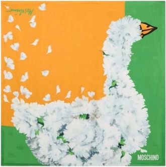Moschino Femme, Accessoires, Multicolore, Taille: ONE Size Goose Silk Scarf