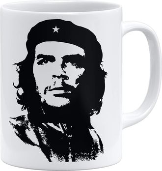 OM3 Legend-Che-Guevara Kaffee-Tasse - Keramik Becher - 11oz 325ml - Beidseitig Bedruckt - Weiss