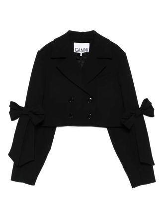 Ganni double-breasted jacket - Noir