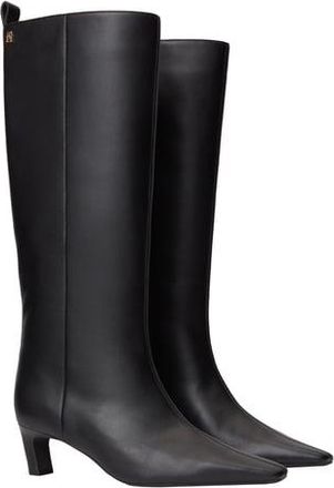 Tommy Hilfiger Bottes hautes &agrave; petit talon en cuir