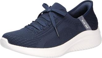 Skechers Femme Ultra Flex 3.0 Brilliant Path Basket, Bordure en Tricot Bleu Marine Menthe, 38.5 EU