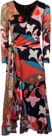 Etro Femme, Robes, Multicolore, Taille: 40 FR Robe &agrave; imprim&eacute; cachemire et boucle