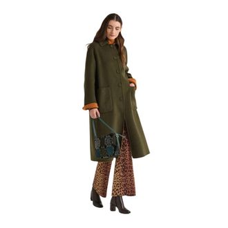 Maliparmi Doppel Wollmantel - - Coats - Damen - Gr&uuml;n - 2XL