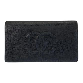 Chanel Pre-owned Coco Mark Long Wallet - - Pre-owned - Damen - Schwarzk - ONE SIZE