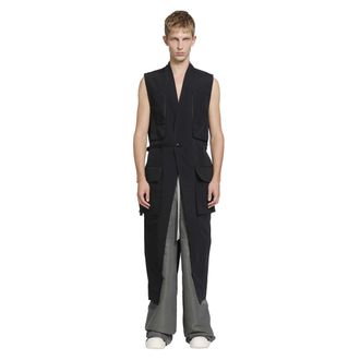 Rick Owens Tower Long Lab Cargo Vest