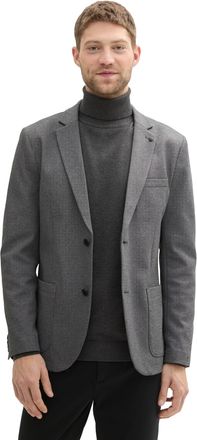 Tom Tailor Herren Piqué Sakko mit Stretch-Anteil, 35951 - Black White Birds Eye, 54