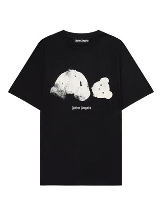 Palm Angels Spray Broken Bear T-Shirt - Schwarz