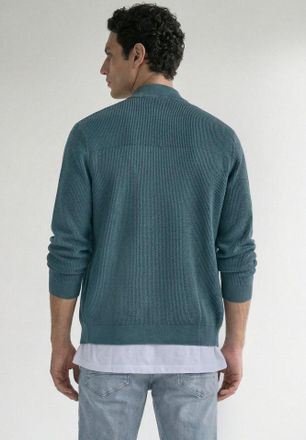 Street One Men Cardigan aus reiner Baumwolle