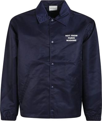 Drôle de Monsieur Homme, Vestes, Bleu, Taille: L La Veste Slogan