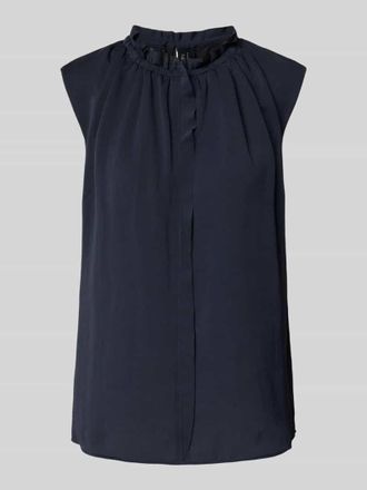 Marc Cain Blusentop mit Stehkragen und Kapp&auml;rmeln