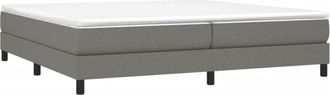 vidaXL Sommier &agrave; ressorts de lit Gris fonc&eacute; 200x200 cm Tissu