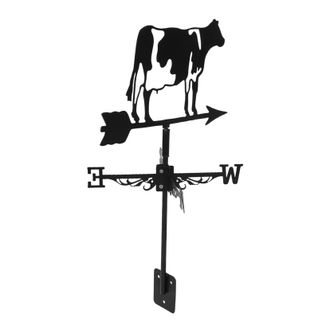Yarnow Wetterfahne Kuh Metall Windrichtungsanzeiger Eisen Wetterfest Langlebig Einfache Installation Gartendeko f&uuml;r Garten Dach Terrasse Au&szlig;enbereiche