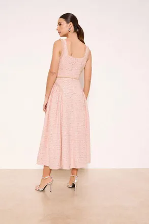 Lipsy A-Linien-Kleid Lipsy Fit-and-Flare-Midaxikleid, Boucl&eacute;, Regular (1-tlg)