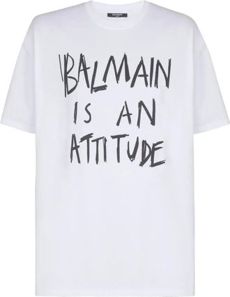 Balmain T-Shirt mit Print - Wei&szlig;