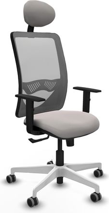 Piqueras y Crespo Schreibtischstuhl Zulema mit 1D-Armlehnen, h&ouml;henverstellbarer Lendenwirbelst&uuml;tze und festem Kopfteil, ausgestattet mit 3 Positionen und Schneidschaum,