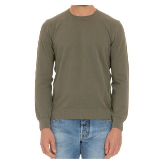 Gran Sasso Gr&uuml;ner Baumwollpullover mit Reisstich - - Sweatshirts & Hoodies - Herren - Gr&uuml;n - 2XL