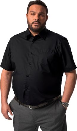 Men Plus Herren große Größen Übergrößen Menswear L-8XL Men+ Businesshemd, Halbarm, Easycare, Kentkragen, Comfort Fit, bis 8 XL schwarz XL 830756100-XL
