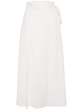 VOZ jupe portefeuille à taille haute - Tons neutres