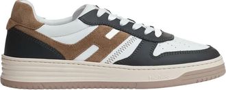 Hogan Low-Top Sneaker - Basket Leather Blue White Beige - Gr. 11 - in Weiß - für Damen