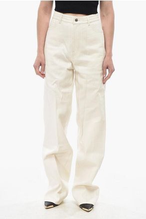 SETCHU Linen-Blend 5-Pocket Trousers size 40