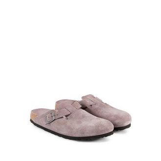 Birkenstock Mules plates Boston en cuir daim
