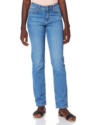 Lee Damen Marion Straight Jeans, Mid Lina, 26 W / 31L