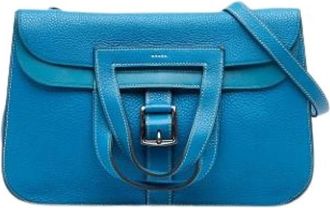 Herm&egrave;s Sac &agrave; bandouli&egrave;re Pre-owned Halzan 31 - Femme - Pre-owned - Bleu - Taille: ONE Size