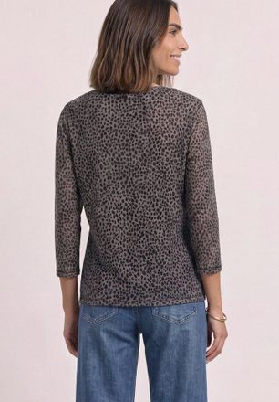 Street One Print-Shirt aus elastischem Materialmix