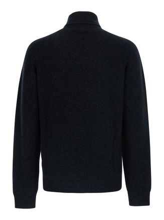 Roberto Collina Mens Turtleneck Sweater Black Wool Virgin Tops Top