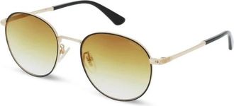 Police Femme, Accessoires, Jaune, Taille: ONE Size Lunettes de soleil &agrave; monture m&eacute;tallique