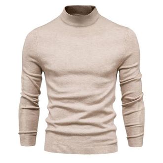 Generic JIANROU Pull Homme Col Rond Maille Classique Automne Hiver Chaude,Pull Chic Homme Pulle en Cachemire Pull Chaud Pull Col Roule Coton Sweat Col Roul&eacute; C