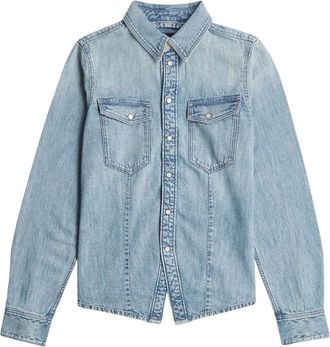 G-Star Femme, Blouses et Chemises, Bleu, Taille: 38 FR Kick Slim Shirt