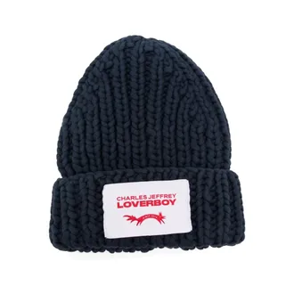 Charles Jeffrey Loverboy Logo Patch Beanie - - Accessories - Herren - Blau - ONE SIZE