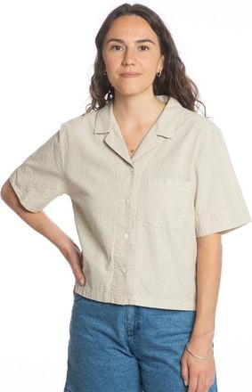 Matona Damen vegan Hemd Seersucker Sand