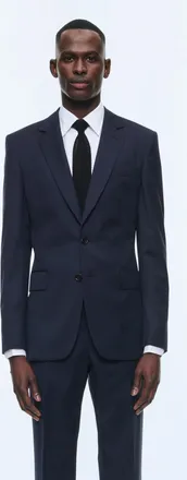 Fursac Veste de costume en serge de laine - Taille 44 - Homme