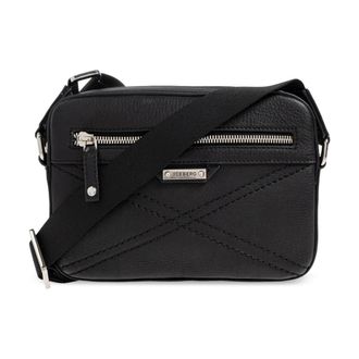 Iceberg Homme, Sacs, Noir, Taille: ONE Size Sac à bandoulière en cuir