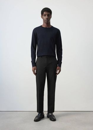 Mango Pantalon Bologna cropped slim-fit noir - Homme - 38 - MANGO MAN