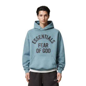 Fear of God Homme, Sweatshirts et sweats &agrave; capuche, Bleu, Taille: S Campus 90s Sweat &agrave; capuche