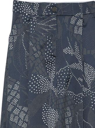 Emporio Armani Abstract Print Trousers - Navy