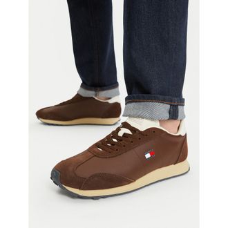 Tommy Jeans Sneakers Tommy Jeans Tjm Retro Runner Archive Mix Mat EM0EM01763 Braun