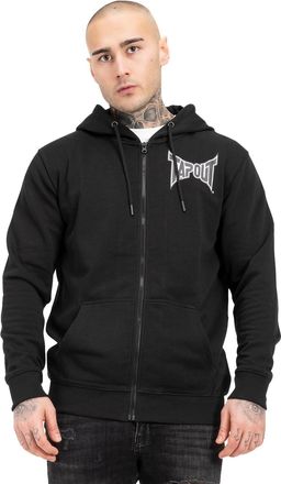 Tapout Herren Kapuzenjacke mit Rei&szlig;verschluss Normale Passform Octagon Full Zip Hoodie Black/White/Grey XL