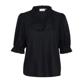 Kaffe KAelly Solid Blouse - - Blouses & Shirts - Damen - Schwarzk - XS