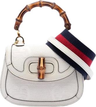 Gucci Sac bandouli&egrave;re Bamboo Pre-owned - Femme - Pre-owned - Beige - Taille: ONE Size