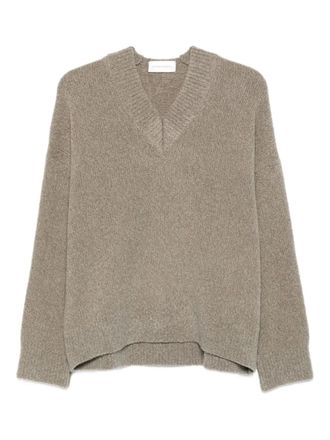 Christian Wijnants pull ample Kianez à col v - Tons neutres