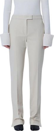 Sportmax Ma&szlig;geschneiderte Wollhose aus Grain-de-Poudre - - Trousers - Damen - Beige - XS